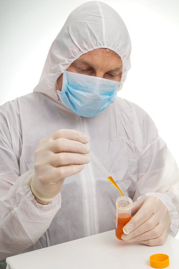 Man testing lab sample stock photo. Image of health, gases - 48658162