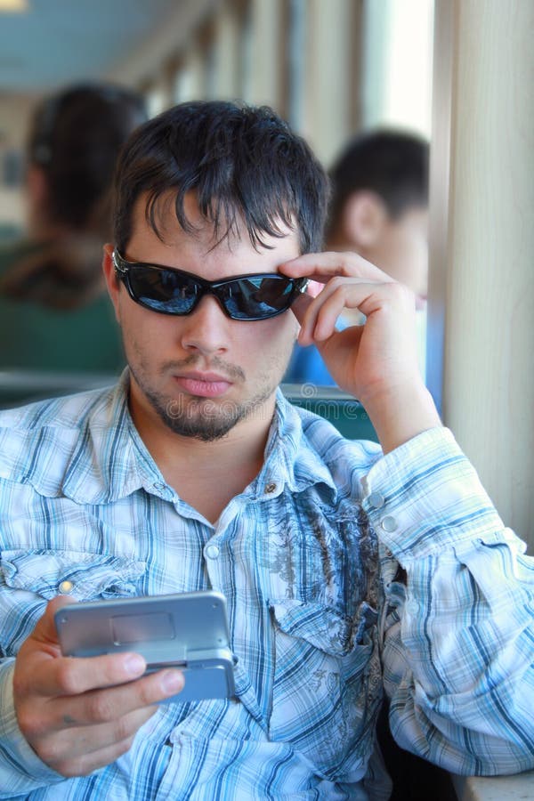 Man Texting stock image. Image of read, ride, text, cell - 16120569
