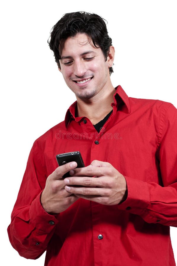 Man Texting stock image. Image of style, telecomm, person - 26765089