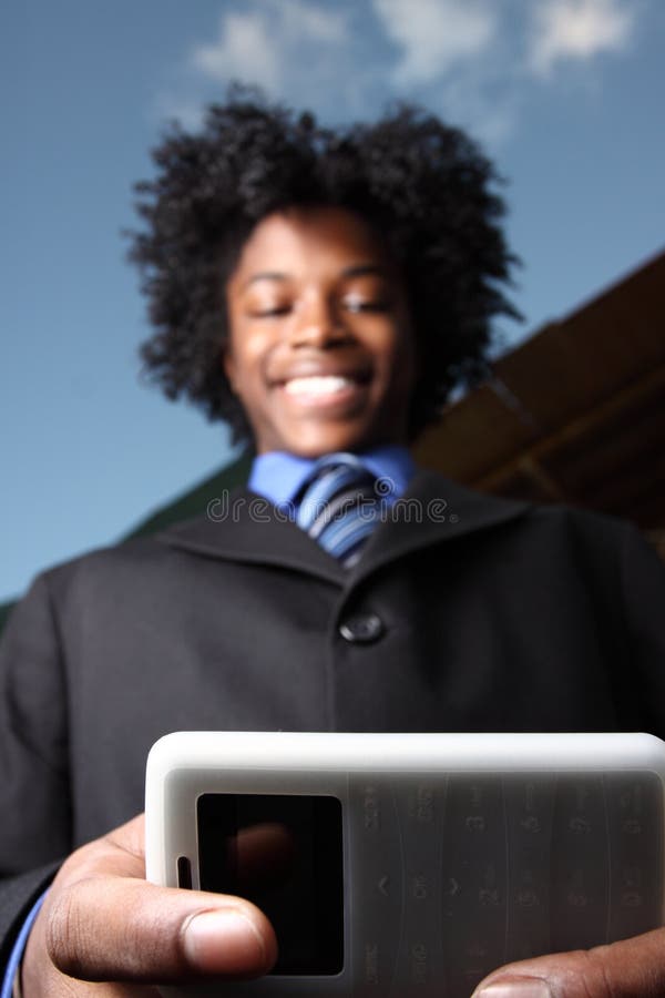 Man texting stock image. Image of cell, hands, happy, male - 7444899