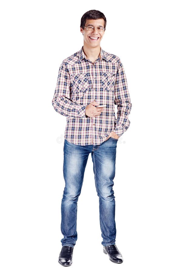 Loudly Laughing Guy Over White Stock Image Image Of Healthy