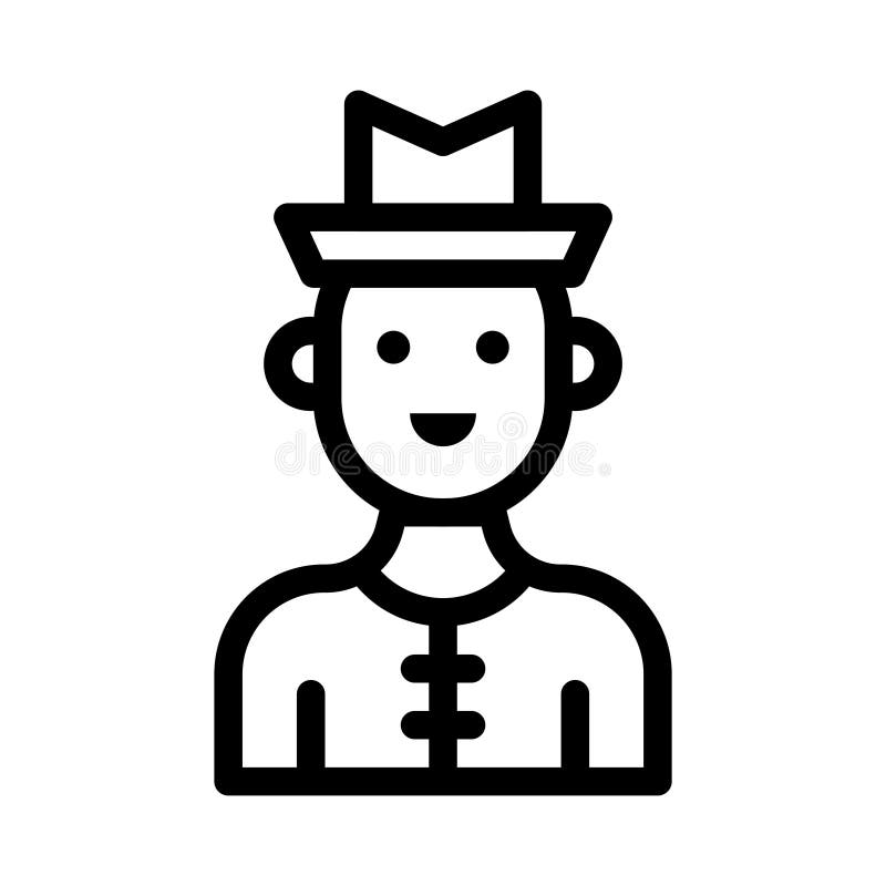 Man thin line vector icon stock vector. Illustration of girl - 153566957