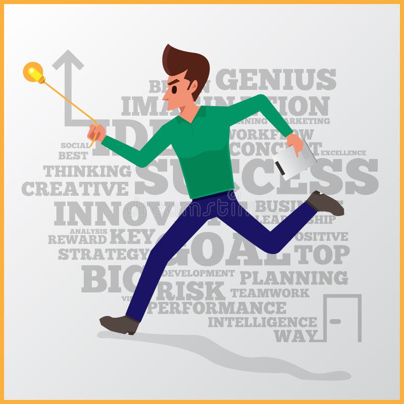 Man think stock vector. Illustration of empty, business - 61366868