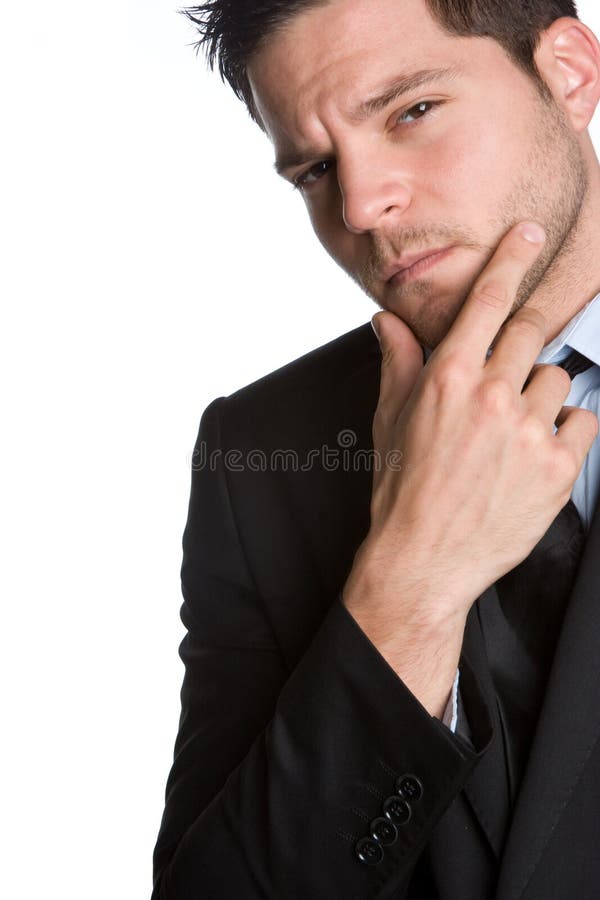 Man Thinking stock photo. Image of young, hand, thinking - 13808284
