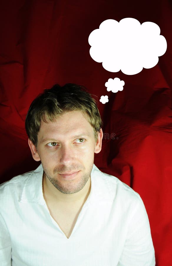 Man thinking stock photo. Image of frame, daydream, face - 14070114