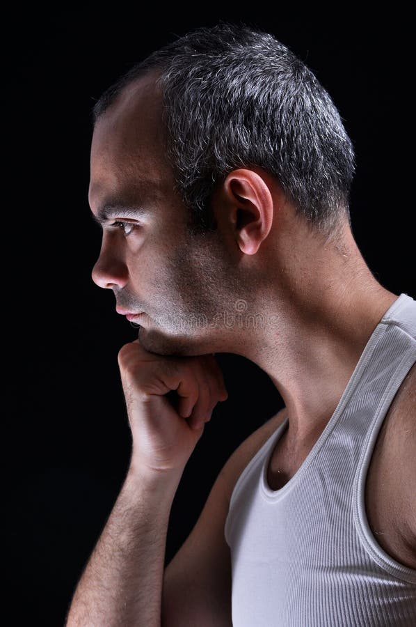 Man thinking stock image. Image of concerns, cosmetic - 16753385