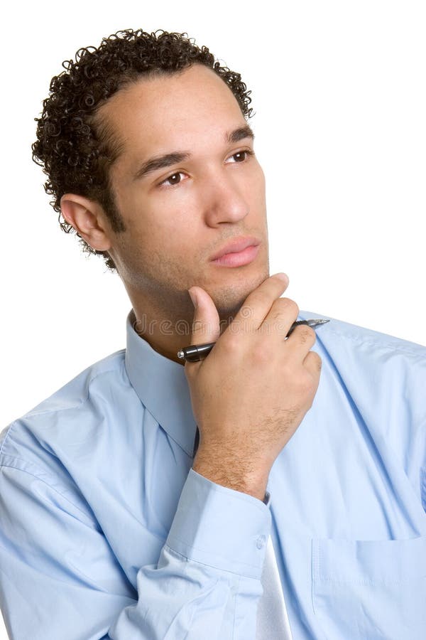 Thinking Businessman stock image. Image of beard, boys - 14776389