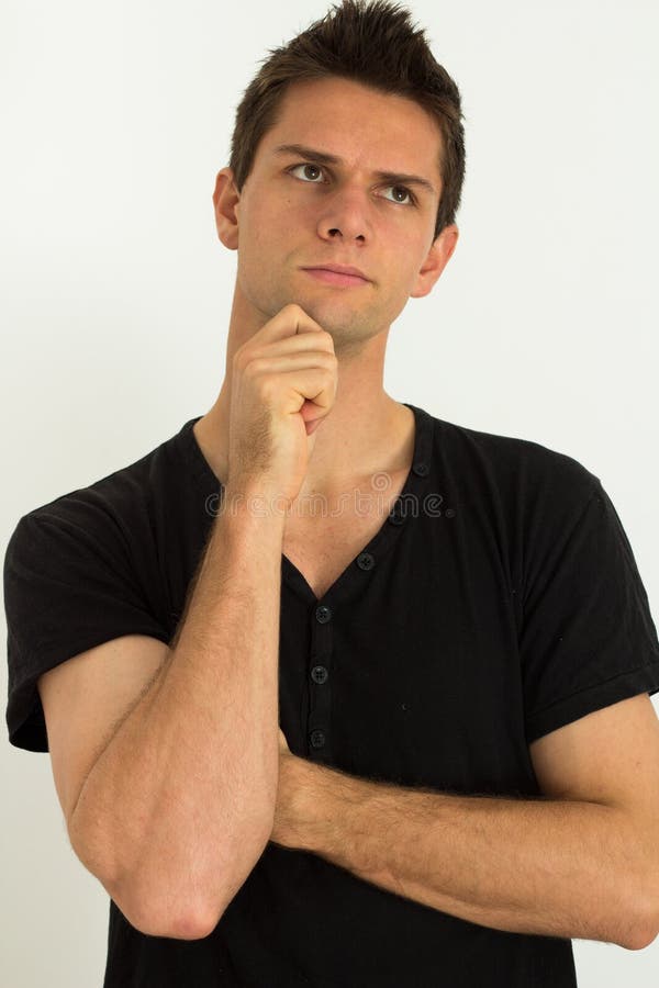 Thinking man stock image. Image of adult, look, lifestyle - 89402385