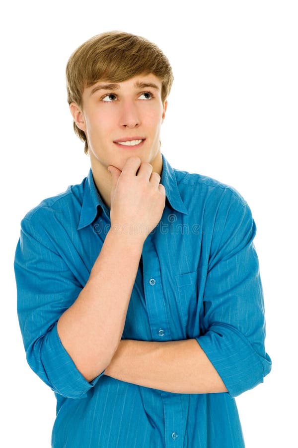 Man thinking stock photo. Image of question, teenage - 21875694