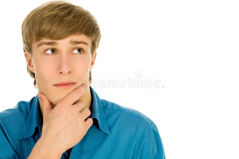 Man thinking stock image. Image of thought, casual, adult - 8235779
