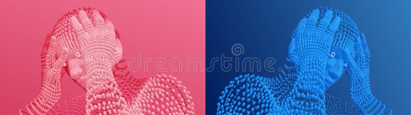 Man is Thinking. Artificial Intelligence Concept. Digital Technology ...