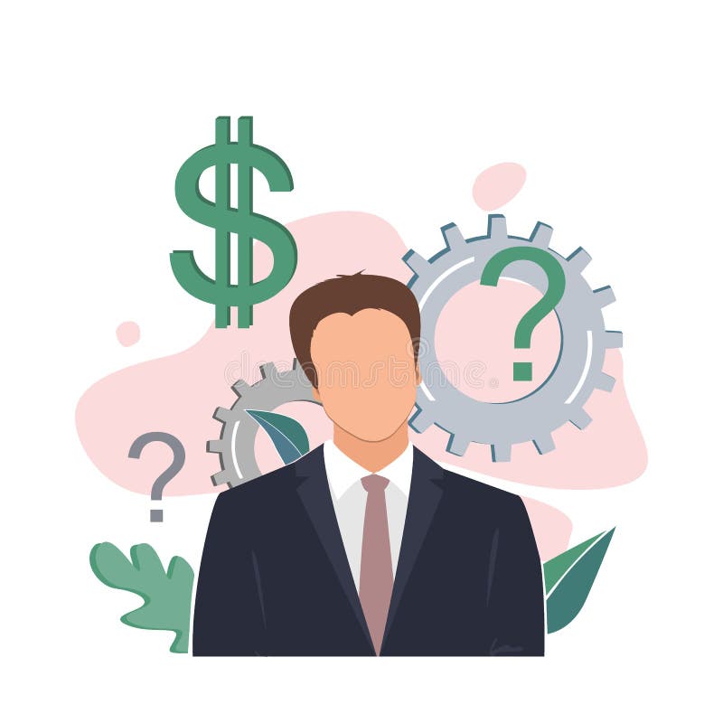 The Man Thinking of Better Business Decision. Choice of Business ...