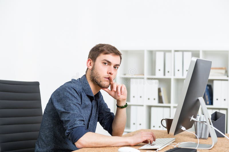 Man Thinking about Business Problem Stock Photo - Image of casual ...