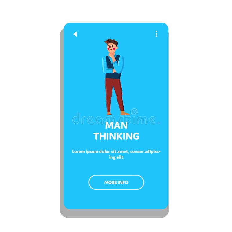 Man Thinking about Business or Problem Vector Stock Vector ...