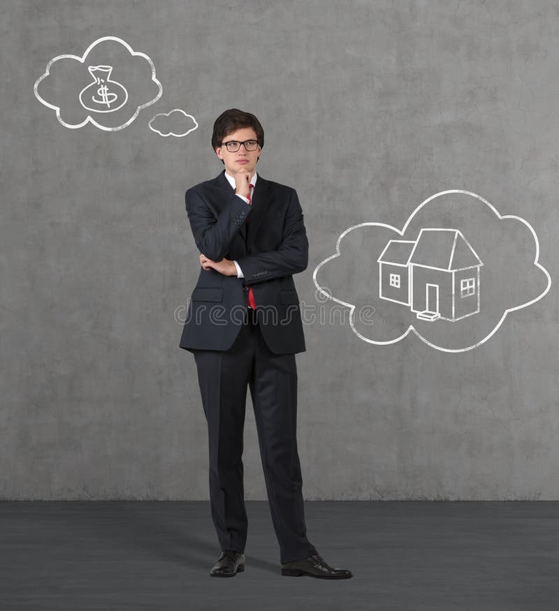 Man thinking stock image. Image of cool, confident, building - 47707459