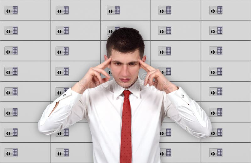 Man thinking stock image. Image of room, business, deposit - 62950181
