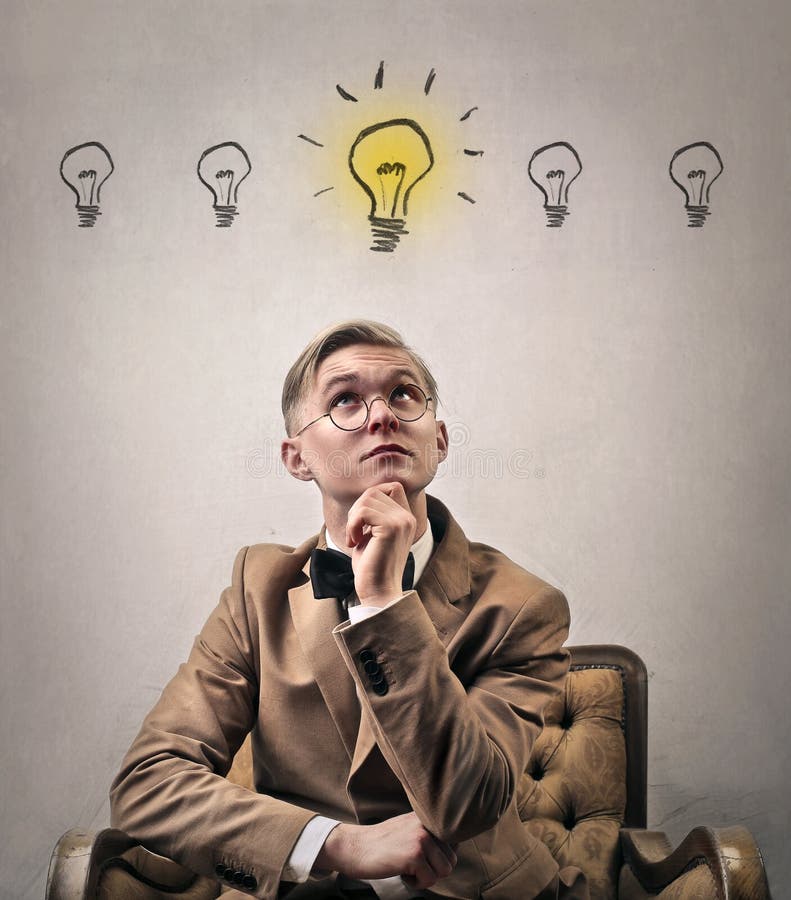 Man thinking stock photo. Image of copyspace, classic - 71278782