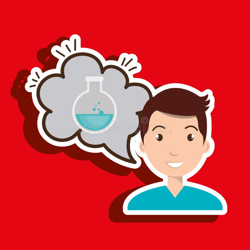 Man Thinking Creating Bubble Stock Illustration - Illustration of ...