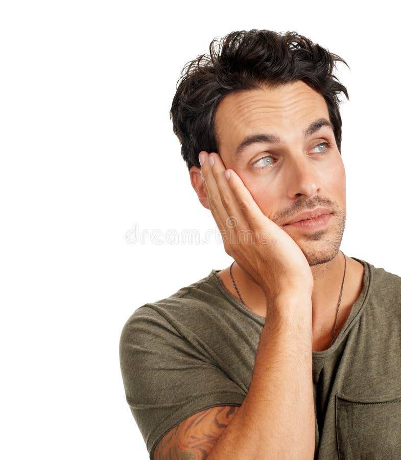 Man, Thinking and Dream for Future, Ideas and Inspiration in White ...