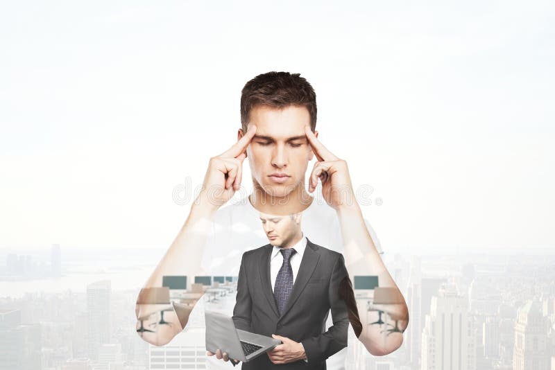 Businesspeople Thinking about Finances Stock Image - Image of financial ...