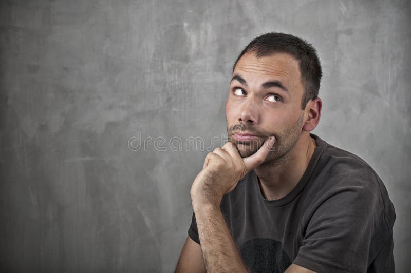Man thinking stock photo. Image of people, genius, decision - 35901316