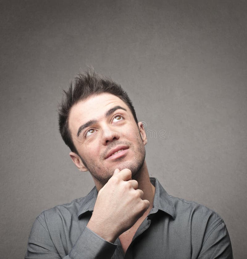 Man thinking stock photo. Image of texture, work, surface - 30760496