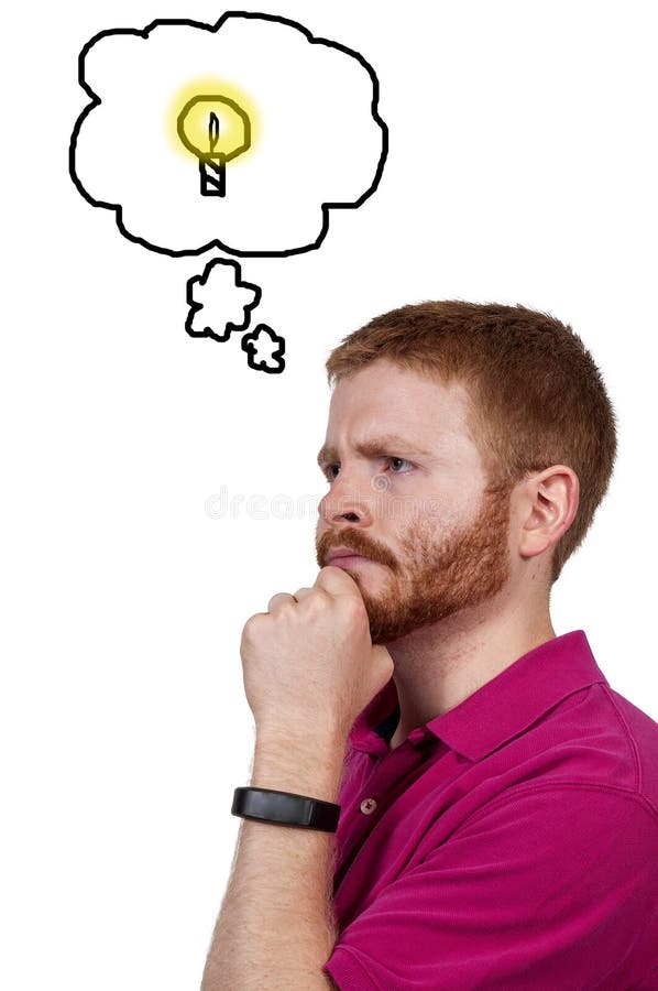 Man Thinking stock photo. Image of formula, knowledge - 74478670