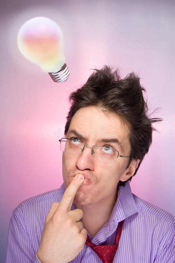 Man thinking hard. stock photo. Image of head, looking - 37965798