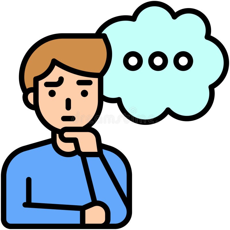 Man Thinking Icon, an Avatar that is Related To Education Stock Vector ...