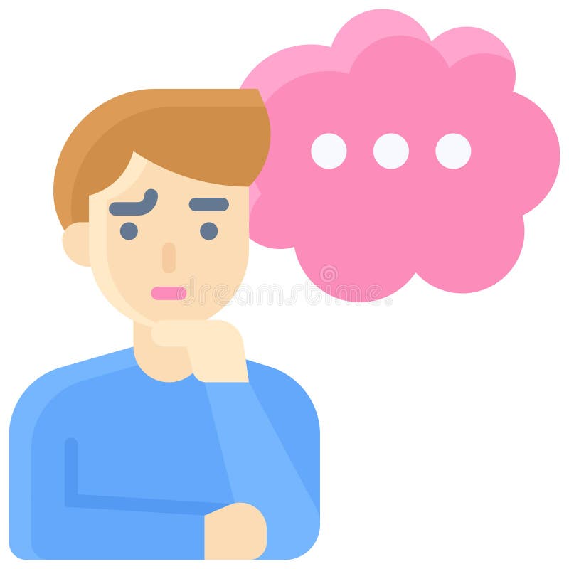 Man Thinking Icon, an Avatar that is Related To Education Stock Vector ...