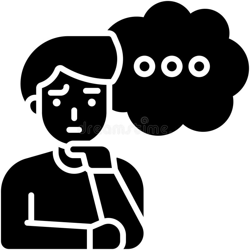 Man Thinking Icon, an Avatar that is Related To Education Stock Vector ...