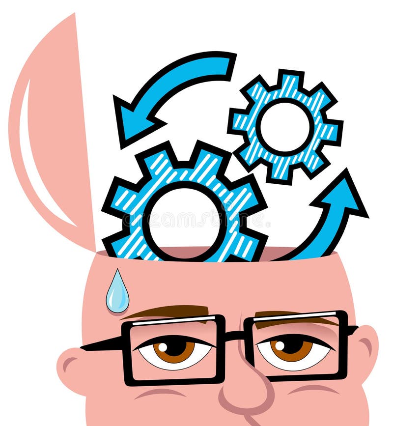 Open Minded Man. Imagination Concept Stock Illustration - Illustration ...