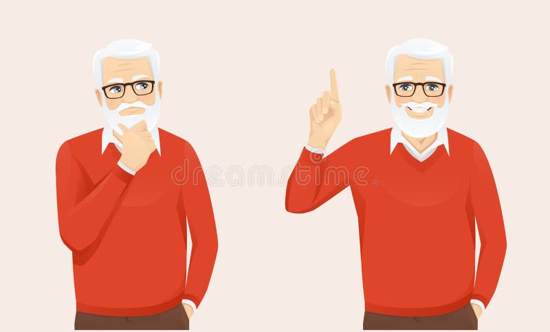 Handsome Senior Business Man Stock Illustrations – 758 Handsome Senior ...