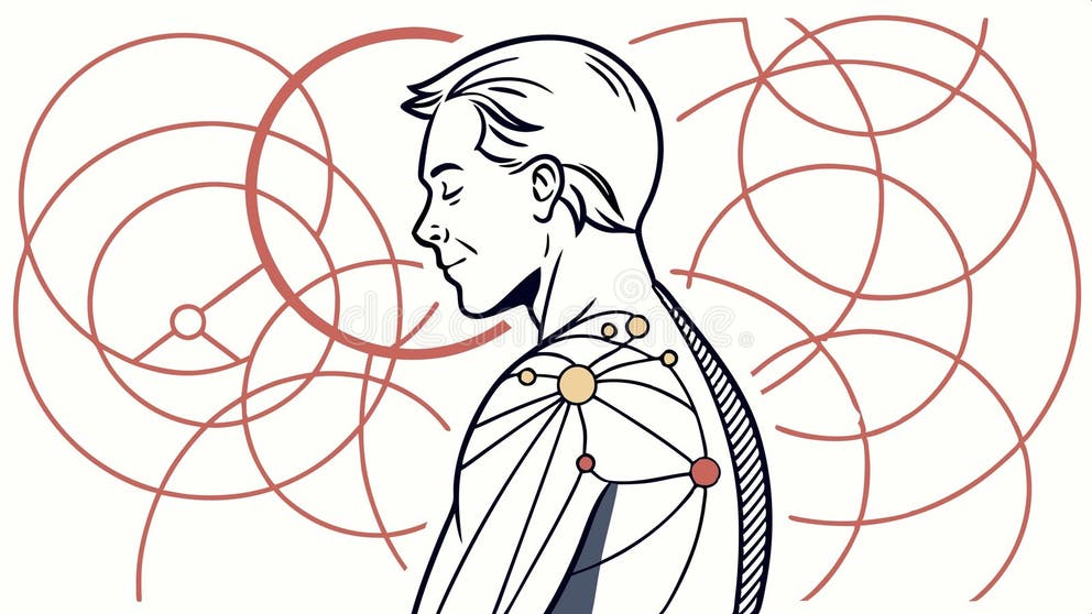 Man Thinking Network Lines, Idea Generation, Cognitive Process, Brain ...