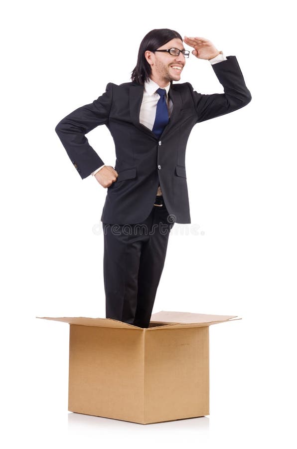 Man in thinking out stock photo. Image of service, industry - 36365374