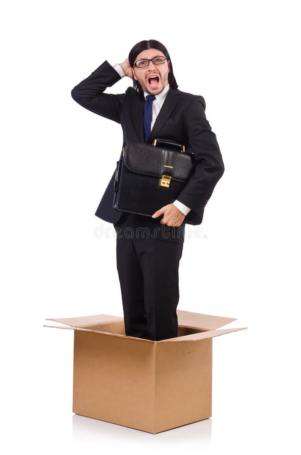 Man in thinking out stock photo. Image of outside, isolated - 41394734