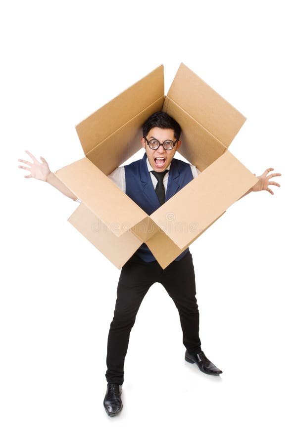 Man in thinking outside stock image. Image of isolated - 38889207