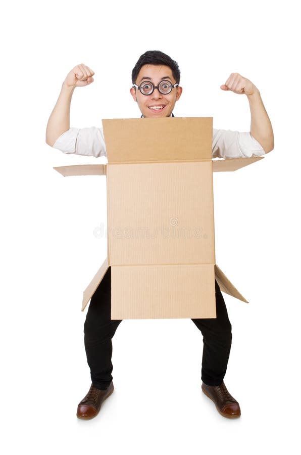 Man in thinking outside stock photo. Image of service - 40152548