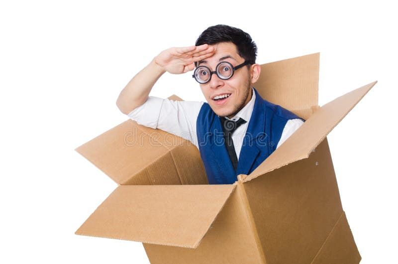 Man in thinking outside stock image. Image of male, carton - 40679989