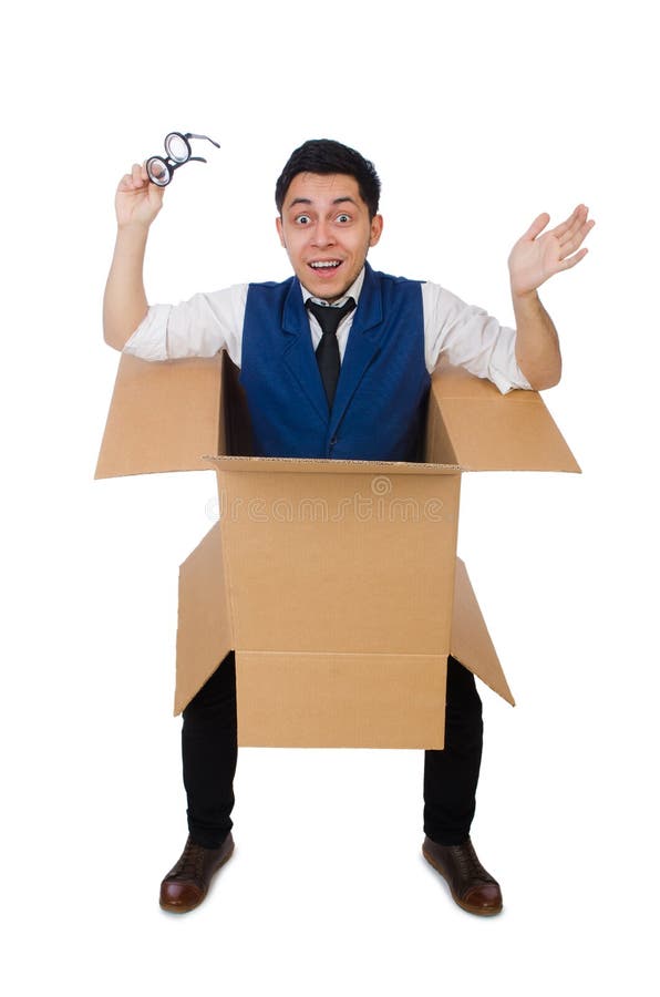 Man in thinking outside stock photo. Image of humorous - 40887778