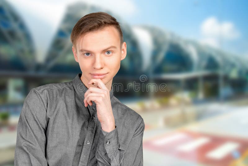 Man Thinking about Something Stock Image - Image of manager, expression ...
