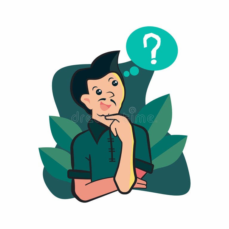 Man Thinking Something Design Vector Illustration Stock Vector ...