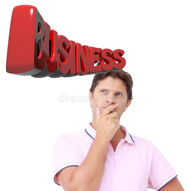 Man thinking to business stock image. Image of enterpreneur - 83235657