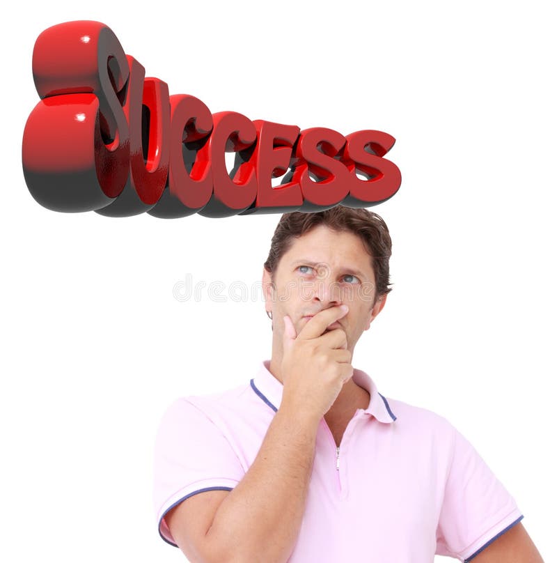 Man thinking to success stock image. Image of solve, think - 83259411