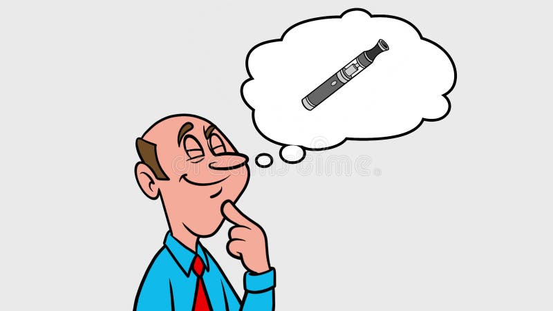 Man Thinking about a Vape Pipe - 4k Animation with Alpha Channel, No ...