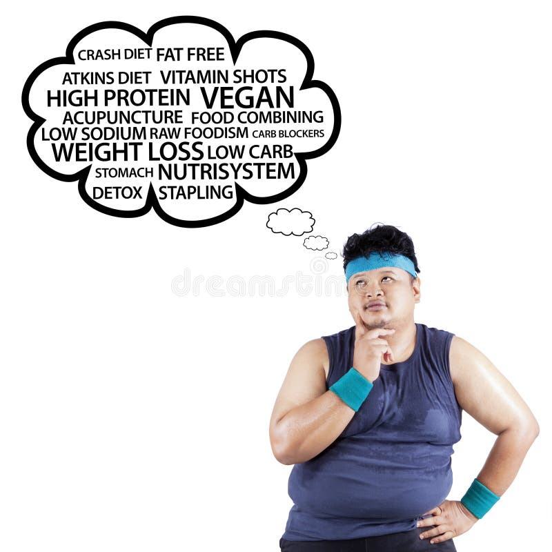 Man Thinking the Way To Lose Weight 1 Stock Photo - Image of hypnotism ...