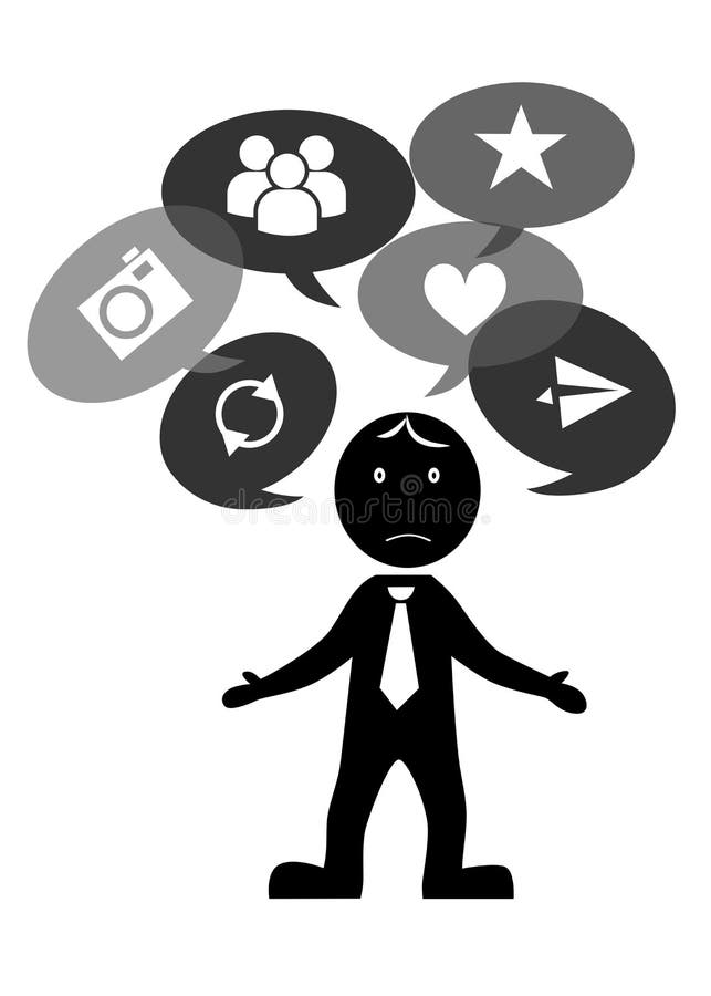 Man thinks it stock vector. Illustration of tools, business - 56404208