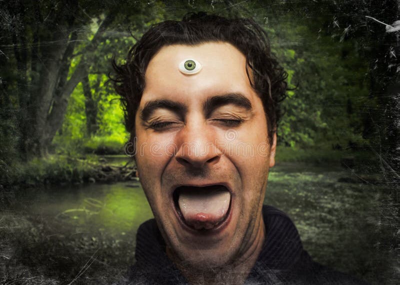 Man Third Eye stock photo. Image of evil, fortuneteller - 79393114