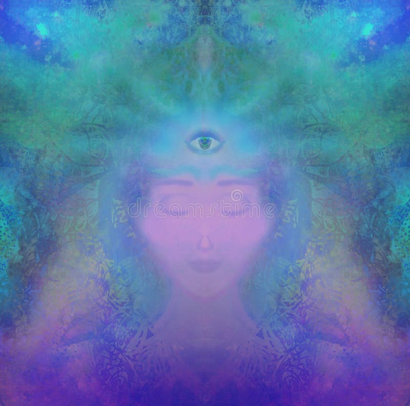 Third Eye Psychic Illustration Stock Illustrations – 420 Third Eye ...