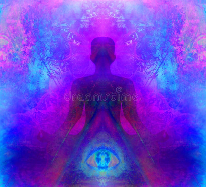 Man with Third Eye, Psychic Supernatural Senses Stock Illustration ...